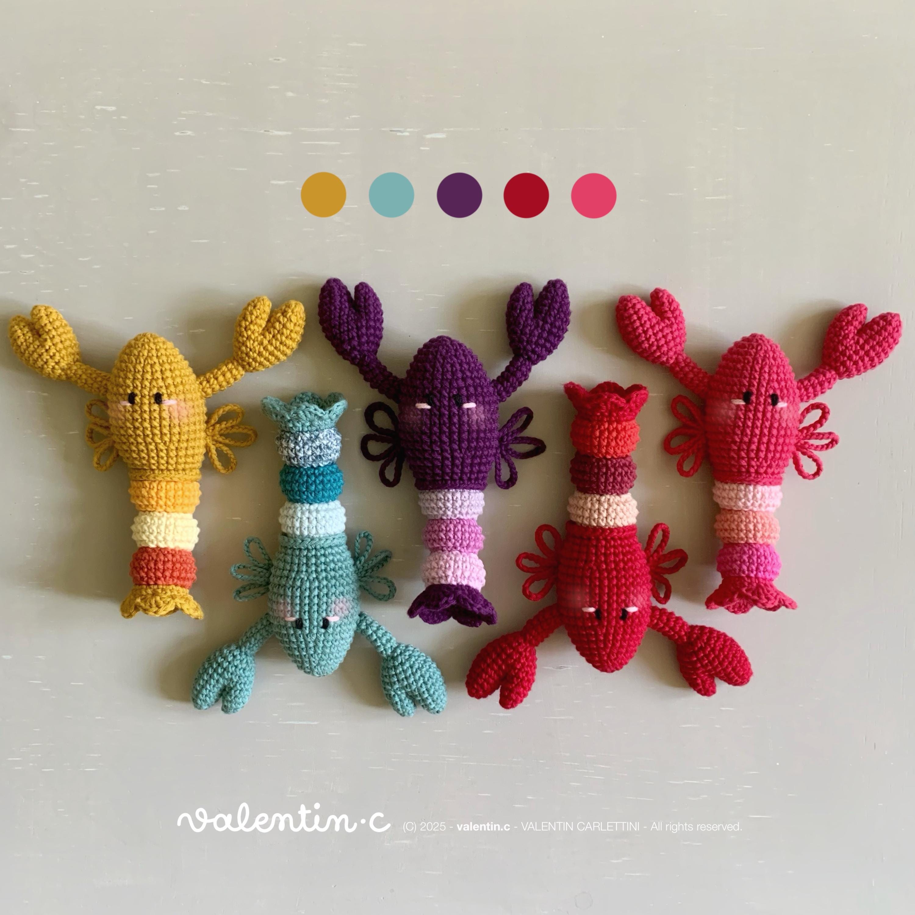 OMAR, Crawfish or Jumbo Schrimp - Crochet Pattern Amigurumi - Valentin ...
