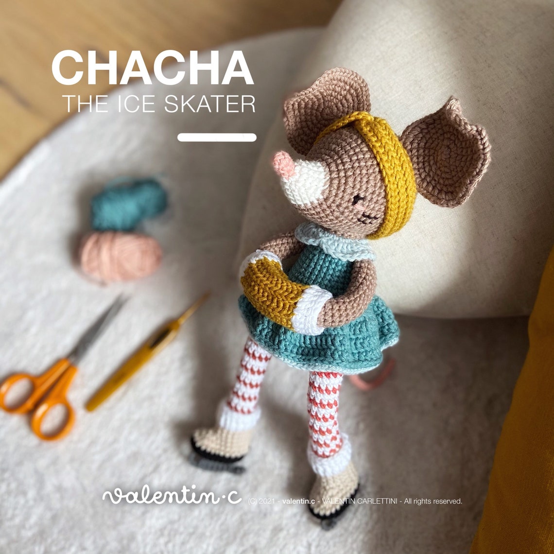 CHACHA the Ice Skater Crochet Pattern Amigurumi - Etsy
