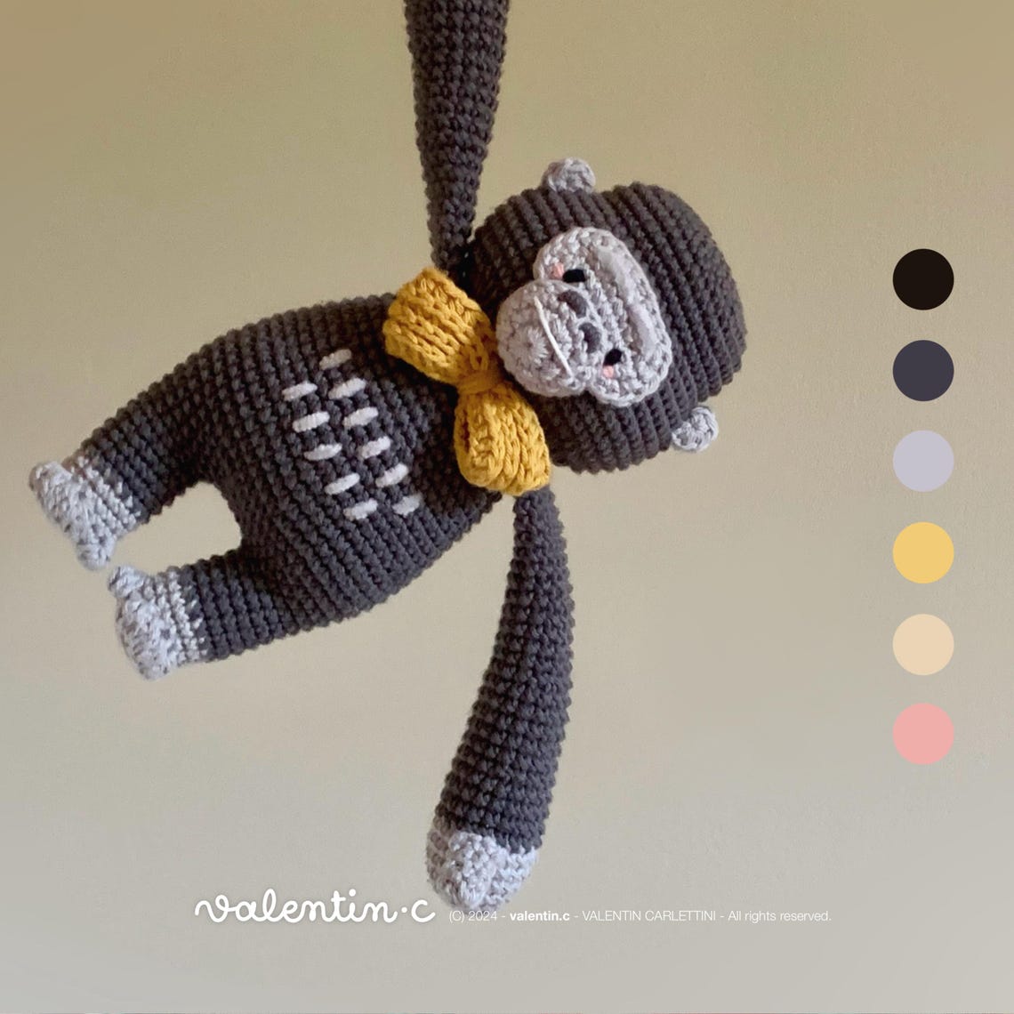 JÉJÉ, the Gorilla - Crochet Pattern Amigurumi - Valentin.c - Etsy