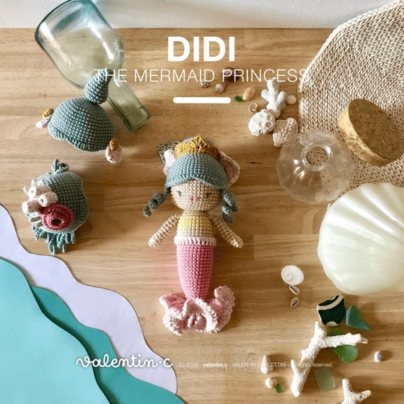 DIDI the Mermaid Princess Crochet Pattern Amigurumi - Etsy