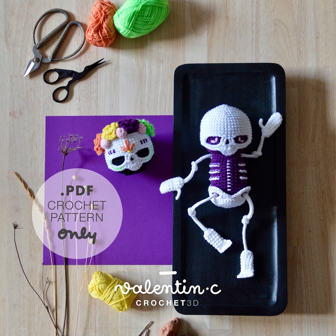 CATRINA, the Skeleton - Día De Los Muertos - Crochet Pattern Amigurumi ...