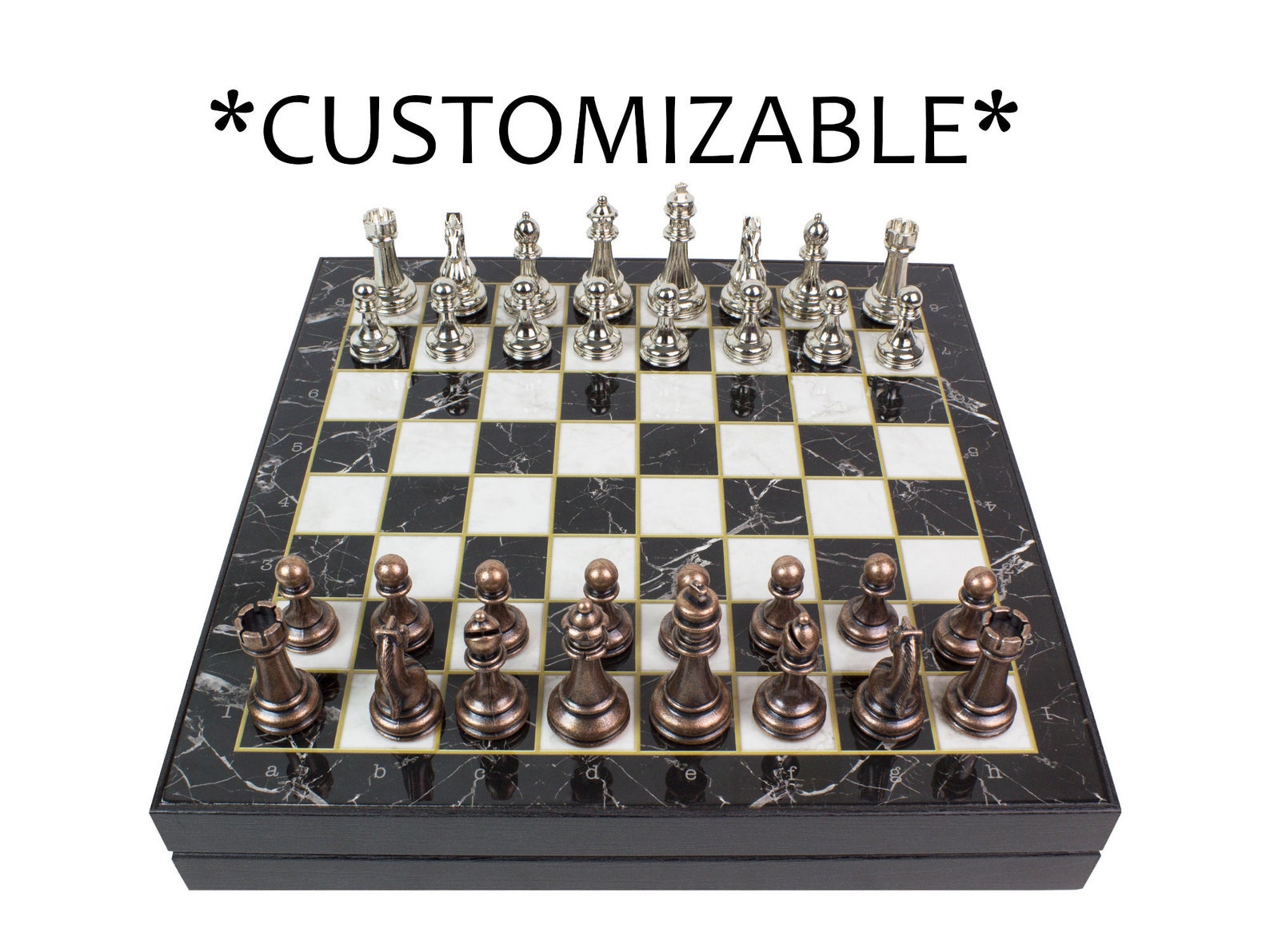 14 Inch Chess Set Personalized Luxury Chess Set Chrome - Etsy