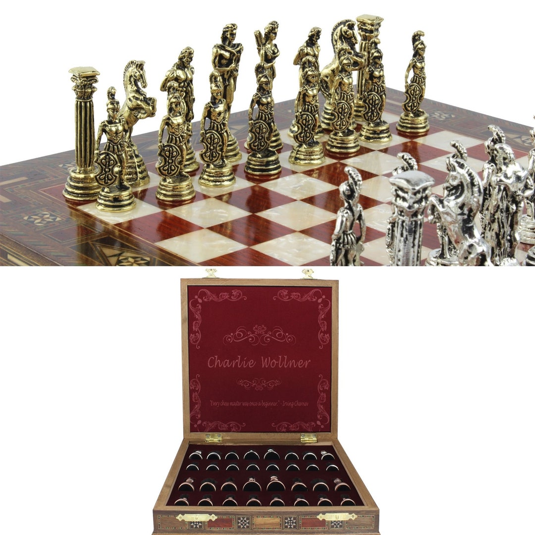Custom Chess Set Personalized Chess for Birthday Gifts to Boyfriend ...
