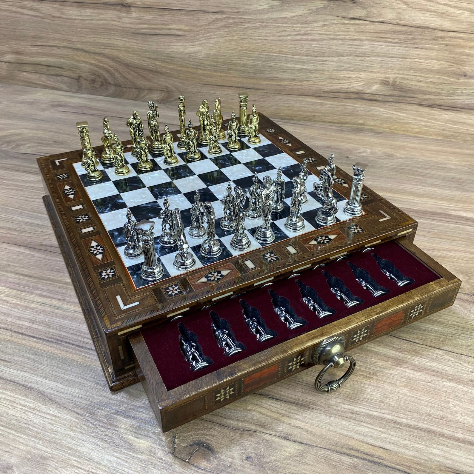 Luxury Chess Game Sets Chess With Storage Personalized - Etsy