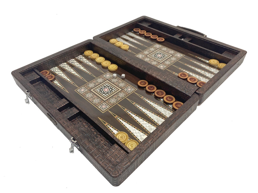 Luxury Leather Backgammon Set Custom Backgammon Set Personalized Gift ...