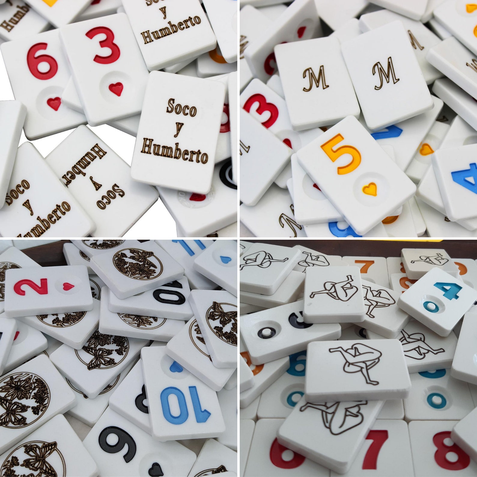 Personalized Straight Rummikub - Rummy Game Set - Custom Wooden ...