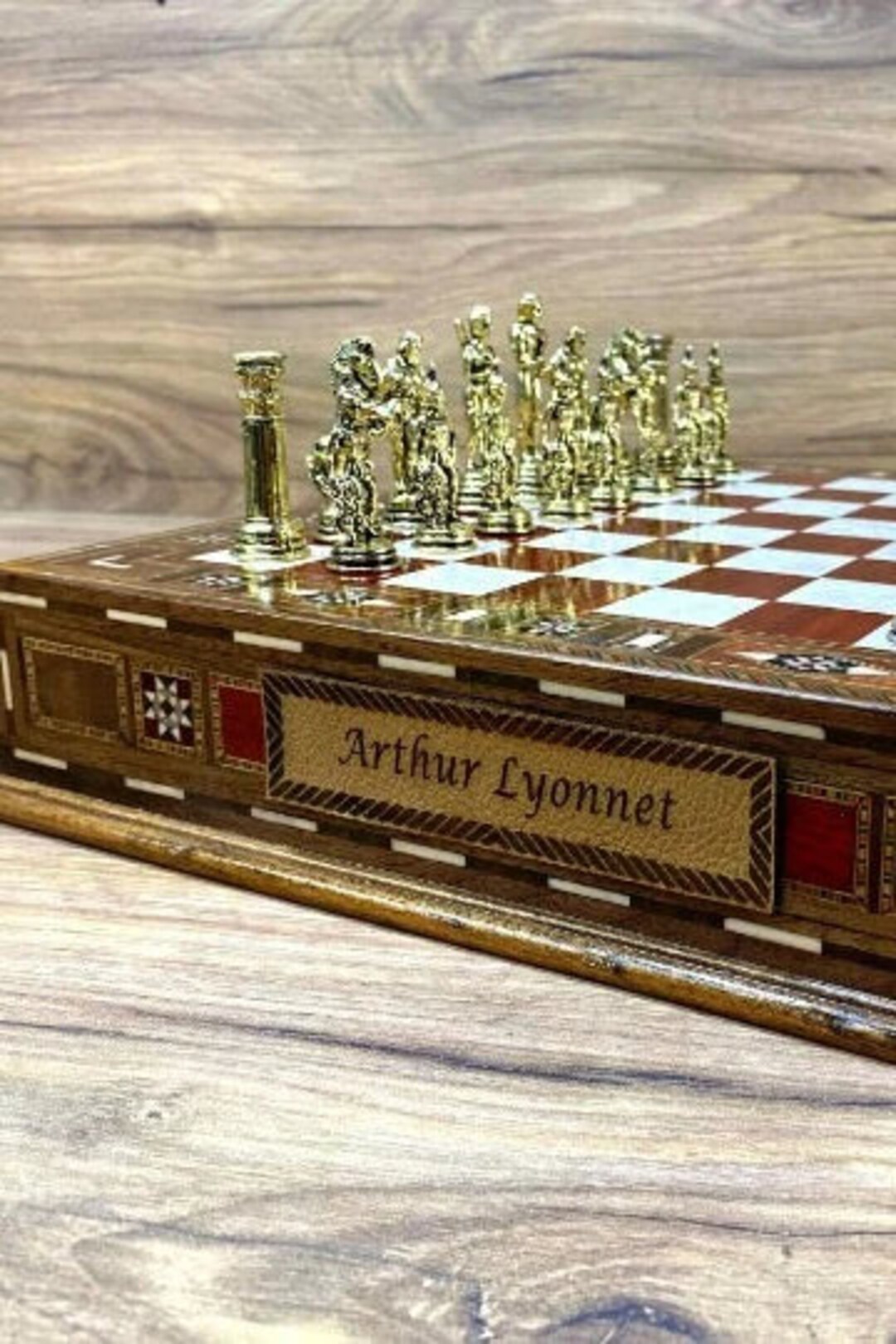 Premium Custom Handmade Chess Set Personalized Annivarsary Gift for ...