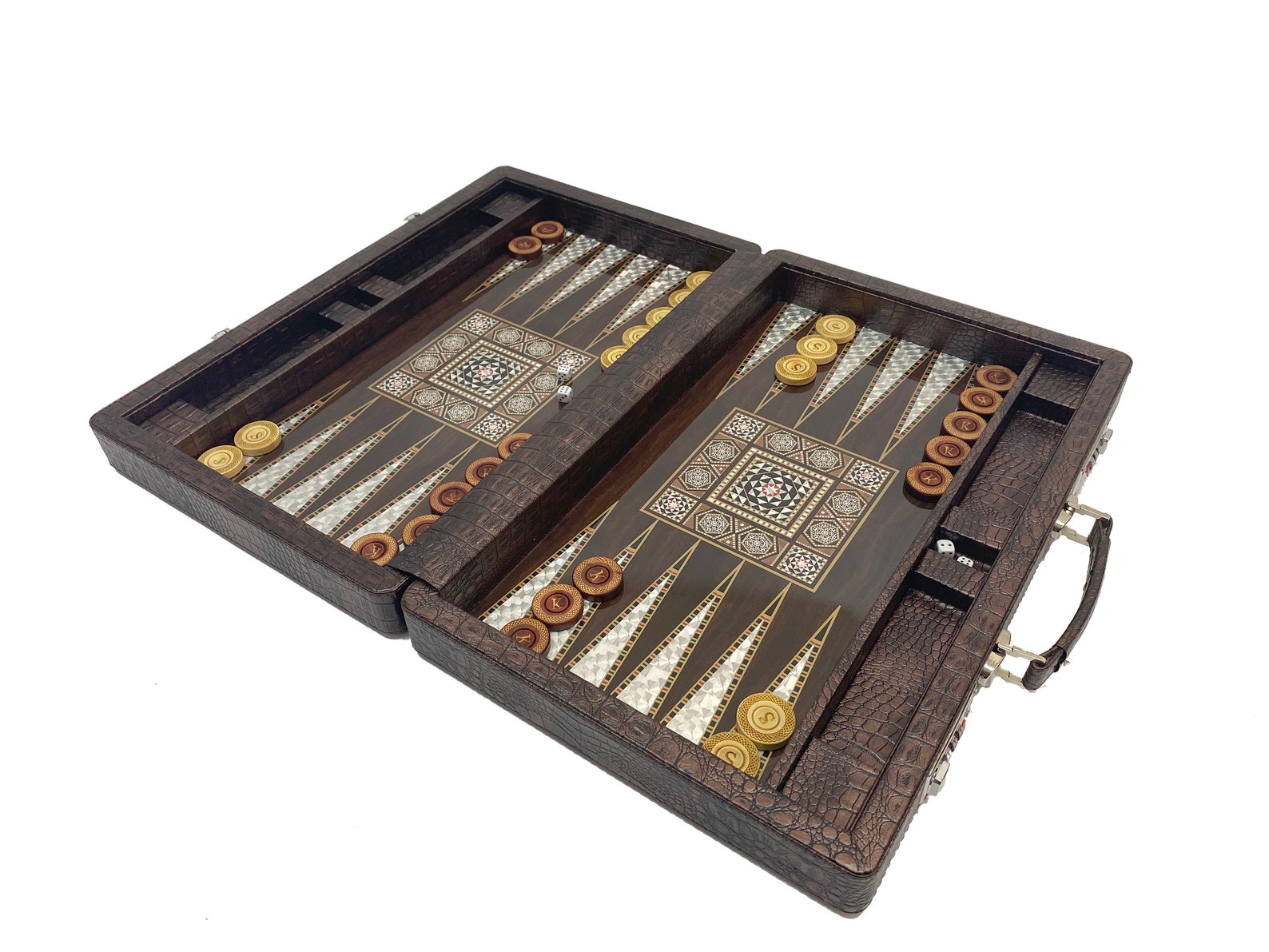 Luxury Leather Backgammon Set Custom Backgammon Set Personalized Gift ...
