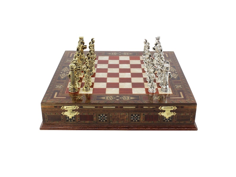 Personalized Wooden Chess Set, 5 Year Anniversary Gift for Husband ...