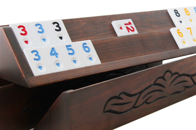 Beautiful Motifs Wooden Rummy Cube Hand Carved Rumis Board | Etsy