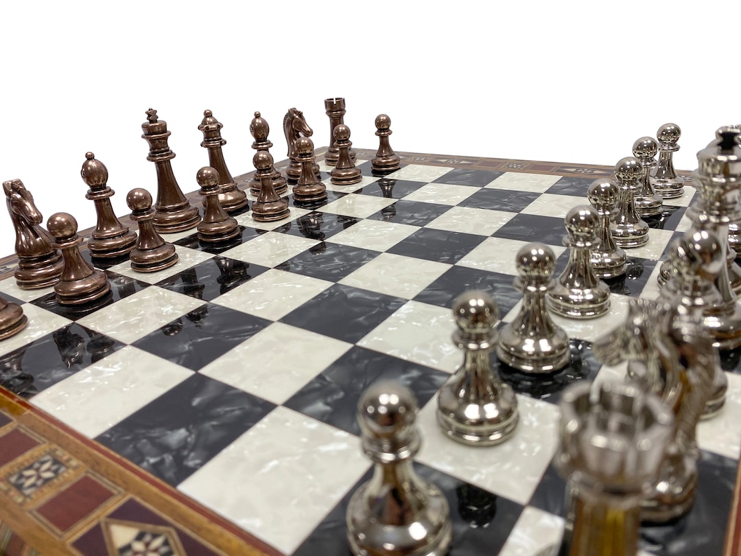 Wooden Chess Set Custom Chess Set for Him Birthday Gift for Dad ...