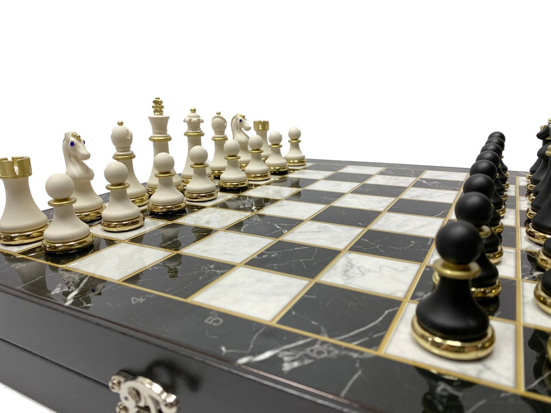 Wood Chess Set - Customize Chess Board With Storage - Personalized ...