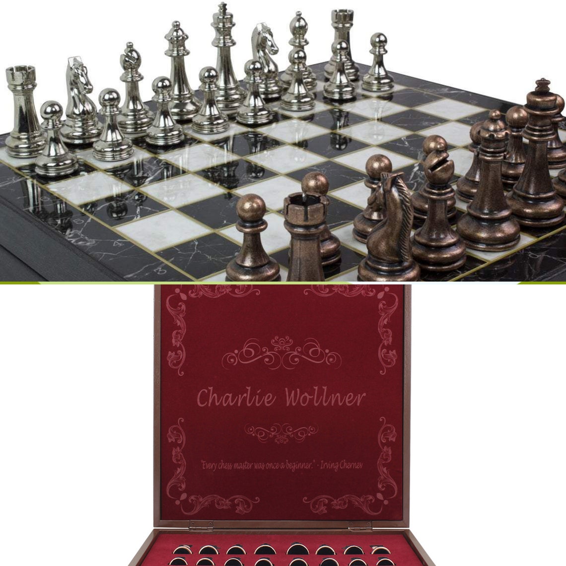 14 Inch Chess Set Personalized Luxury Chess Set Chrome - Etsy