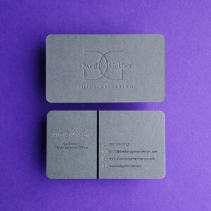 Dark Grey Business Cards 30pt540gsm Foil Stamping, Embossing, Debossing ...