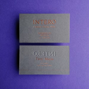 Dark Grey Business Cards 30pt540gsm Foil Stamping, Embossing, Debossing ...