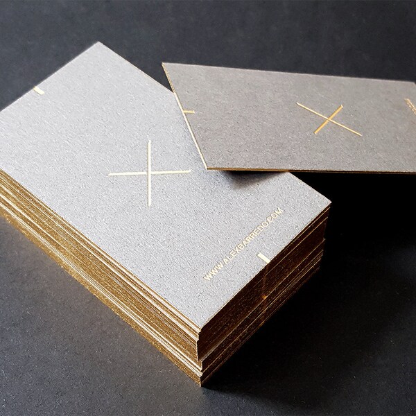 Gold Foil Edge Business Card - Etsy