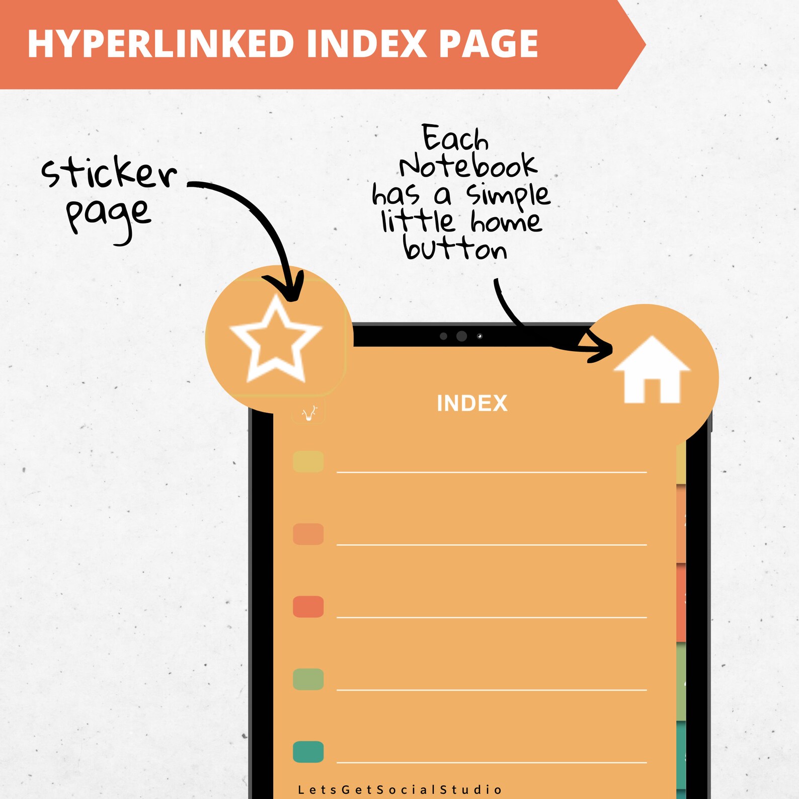 Cute Cat 7 Tab Digital Notebook Digital Cornell Notes - Etsy