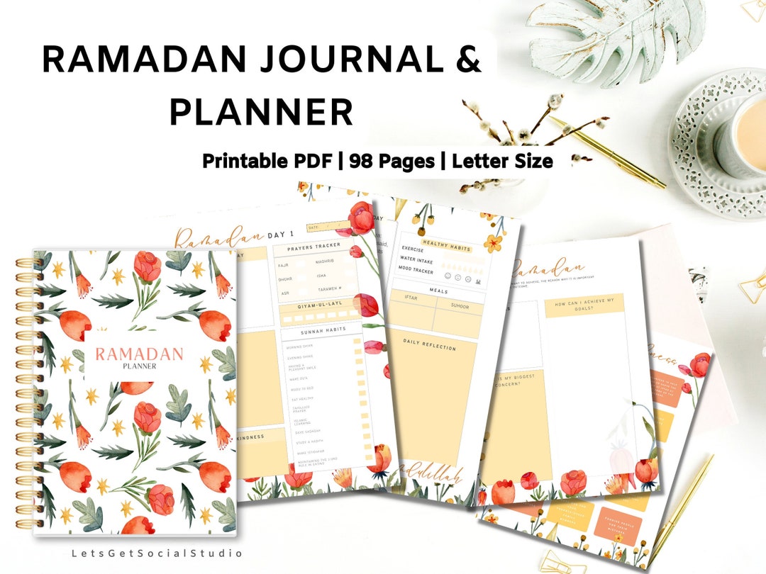 Printable Floral Ramadan Journal & Planner for Muslim Women and Girls ...
