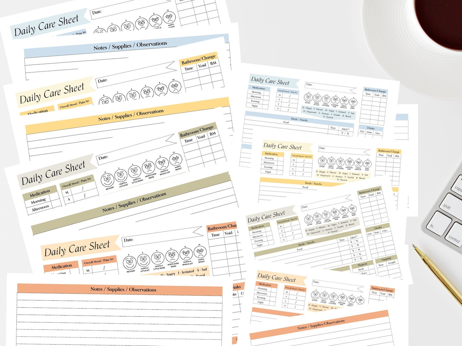 Printable Caregiver Binder, Elderly Care Package, Wellness Logs ...