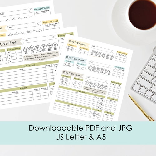 Detailed Daily Printable Care Sheet Respite Planner - Etsy