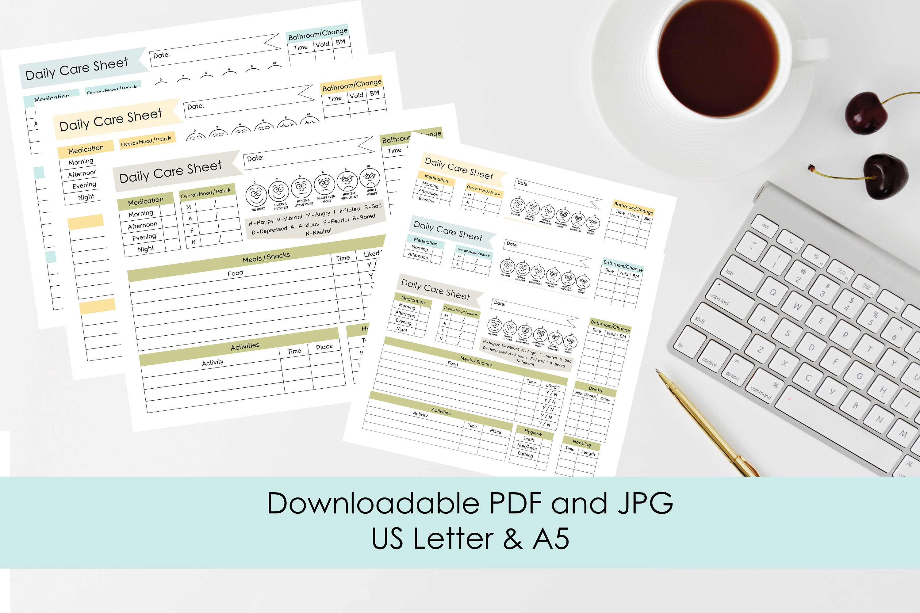 Detailed Daily Printable Care Sheet Respite Planner - Etsy