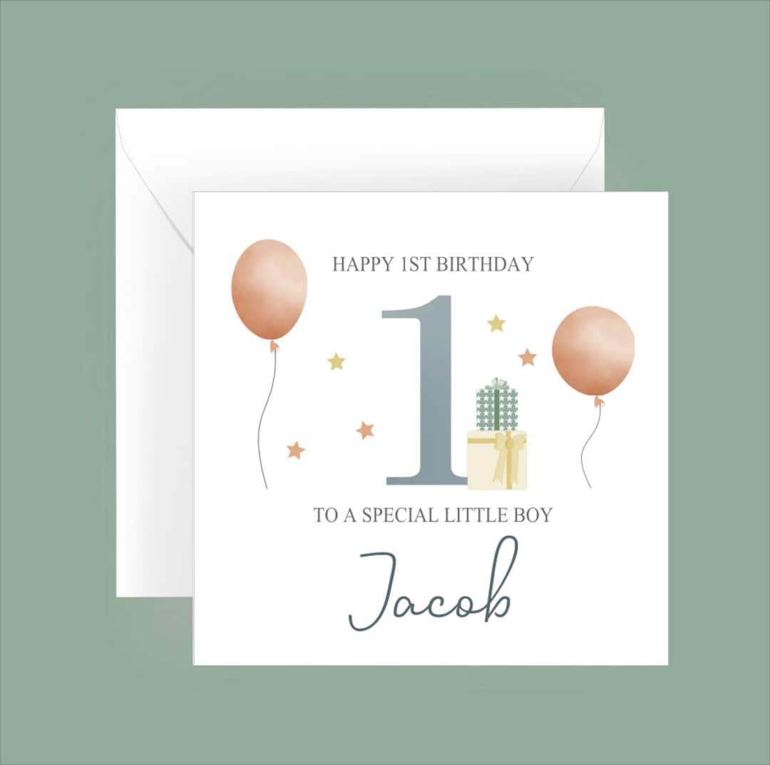 Personalised First Birthday Card, Baby's First Birthday CD013 - Etsy ...