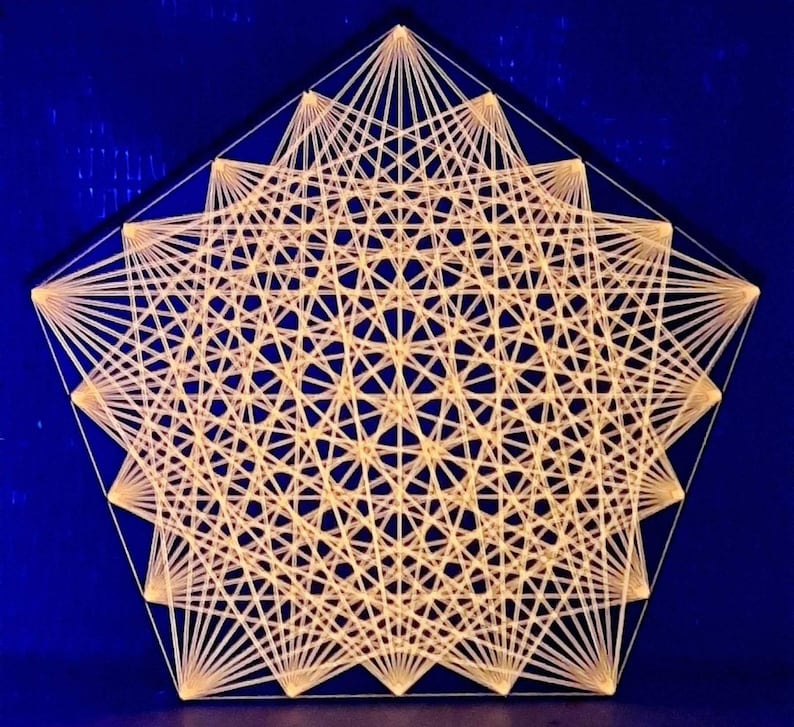 Sacred Geometry Pentagonal String Art (uv-reactive) - Etsy