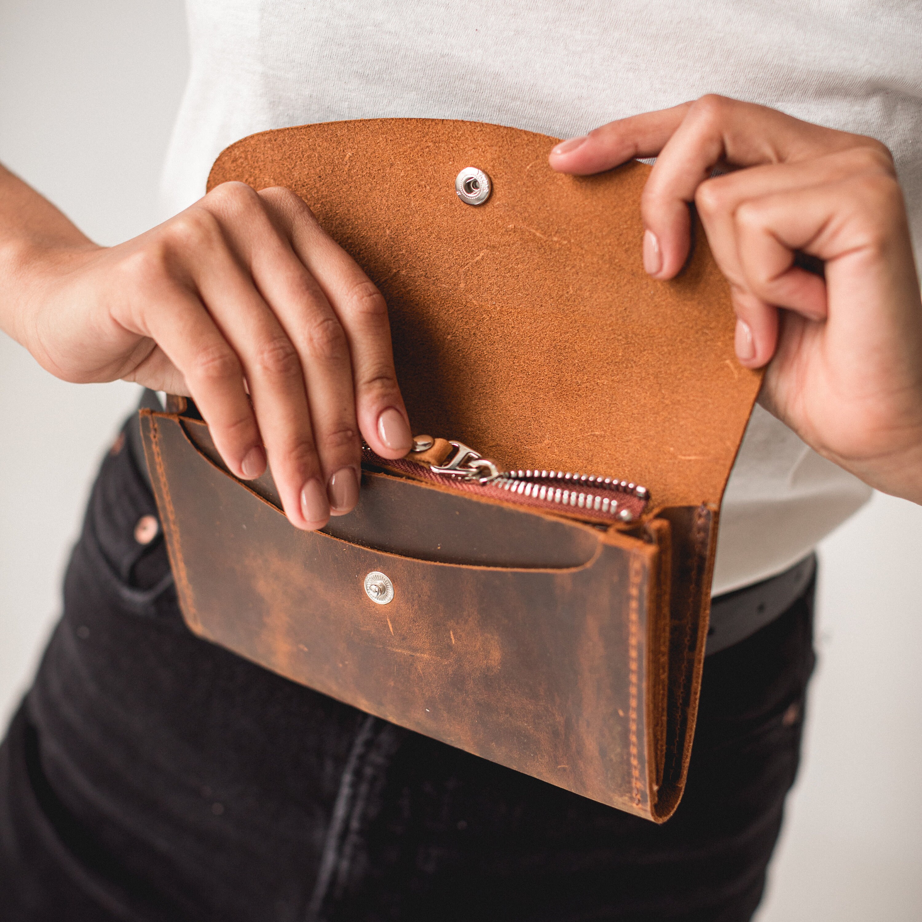 Personalization Leather Wallet Leather Women Wallet | Etsy
