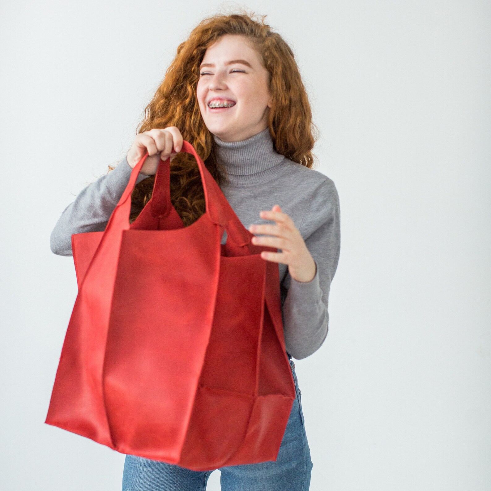 Extra Large Leather Tote Bag Oversized Bag Leather Tote Bag | Etsy