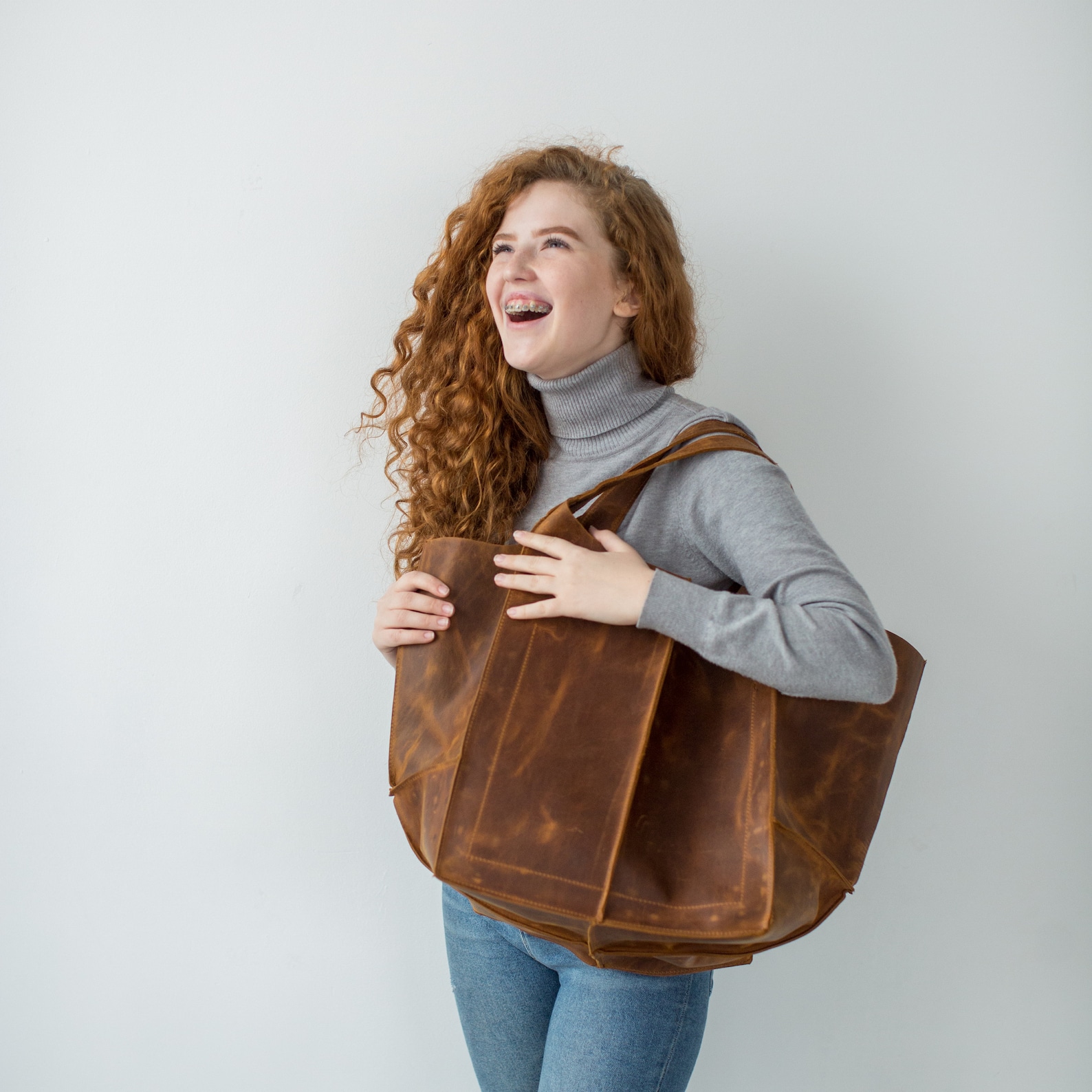 Extra large leather tote bag Oversized bag Leather tote bag | Etsy