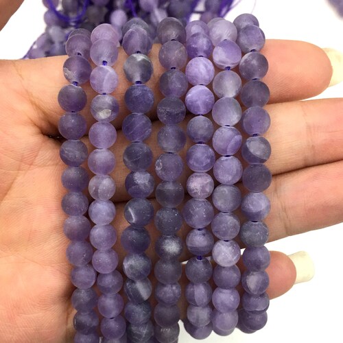 Natural Amethyst Round Beads Healing & Energy Gemstone Loose - Etsy