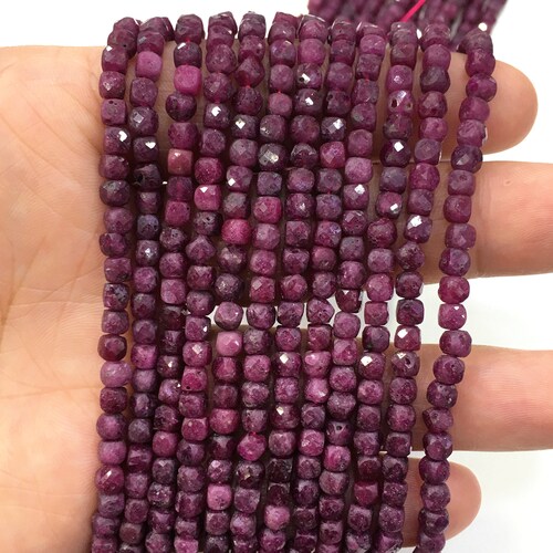 8x8mm Natural Faceted Cube Square Gemstone Beads Healing Loose - Etsy