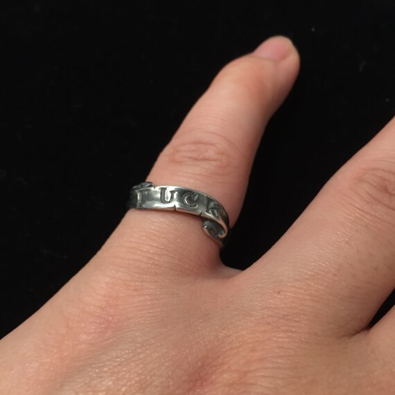 Retro 925 Sterling Silver Ring CK Ring Man Ring Boy Ring - Etsy