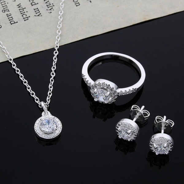 Sterling Silver Jewelry Sets for Women - Etsy