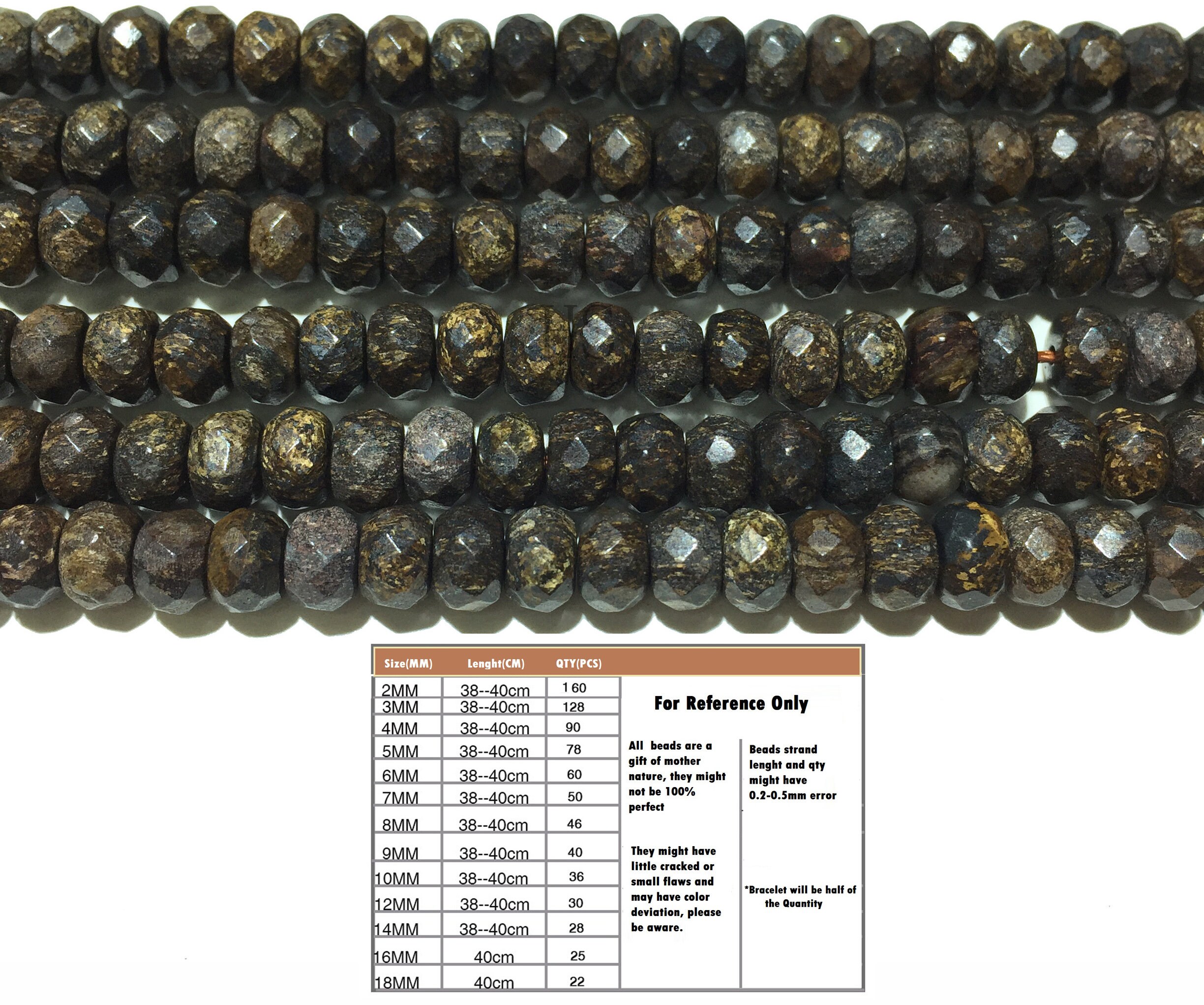 Natural Bronzite Jasper Highly Polished Faceted Rondelle Shape - Etsy