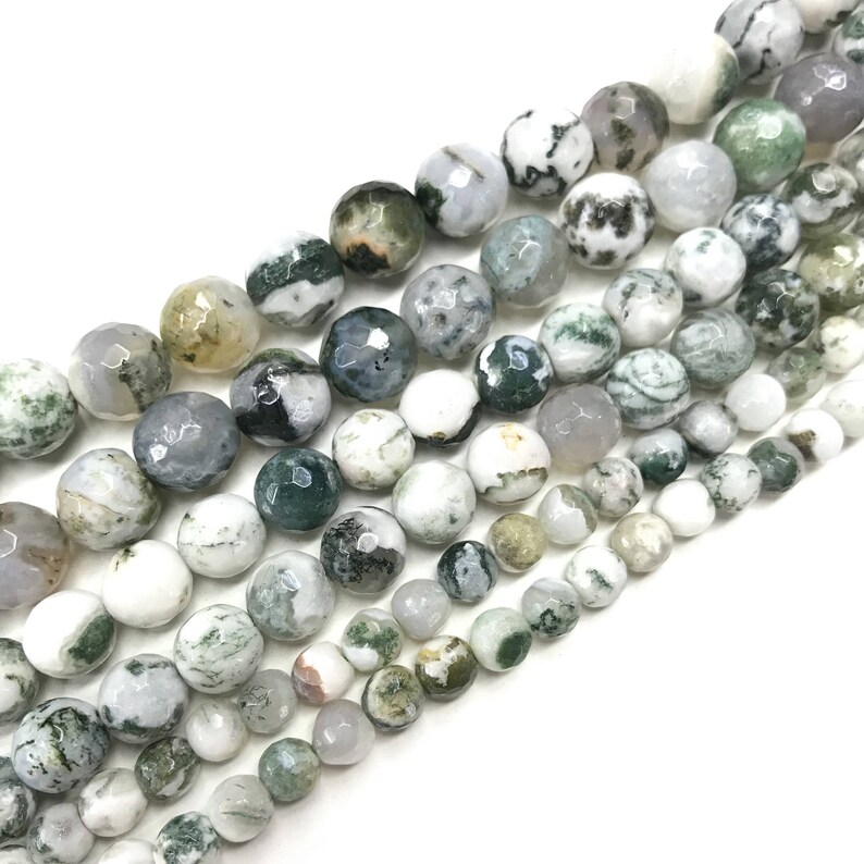 Natural Ocean Agate Faceted Round Healing & Energy Gemstone - Etsy