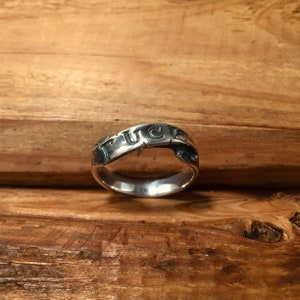 Retro 925 Sterling Silver Ring CK Ring Man Ring Boy Ring Minimalist ...