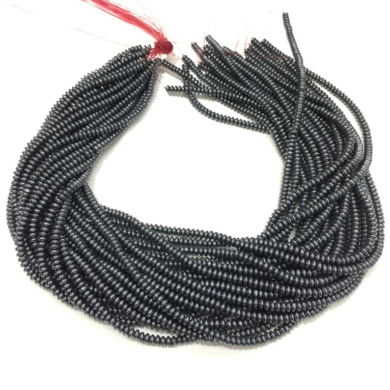 Factory Price Natural Hematite Smooth Rondelle Gemstone Spacer Stone ...