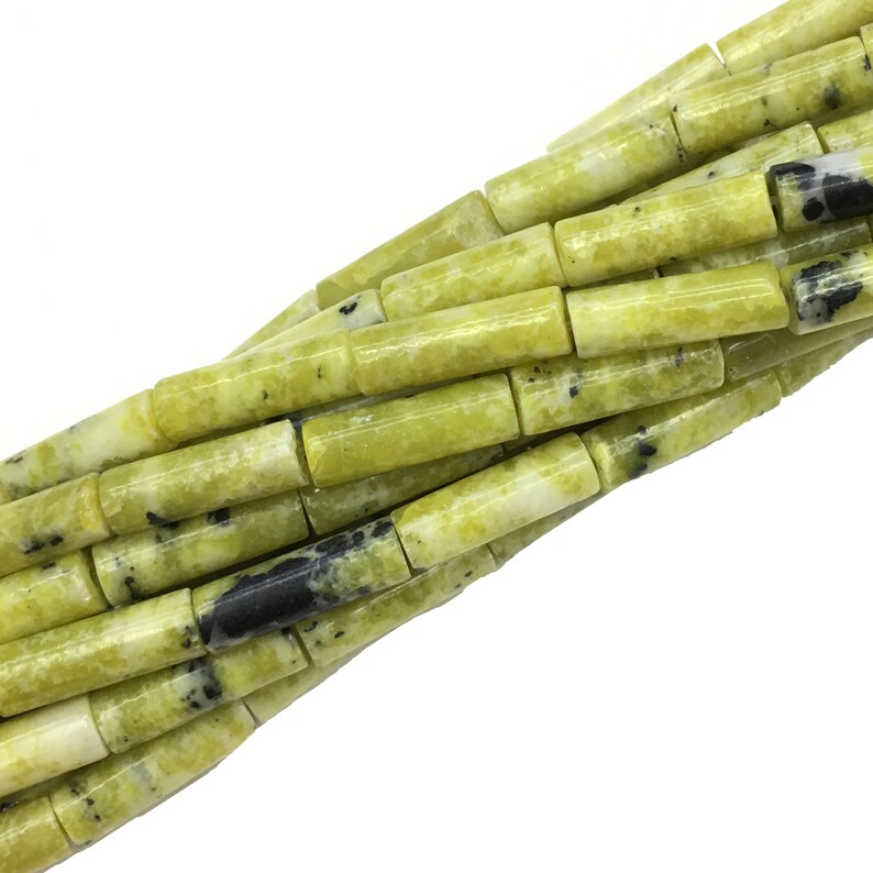 Natural Australian Jade Tube Shape Beads Healing Energy Gemstone Loose ...