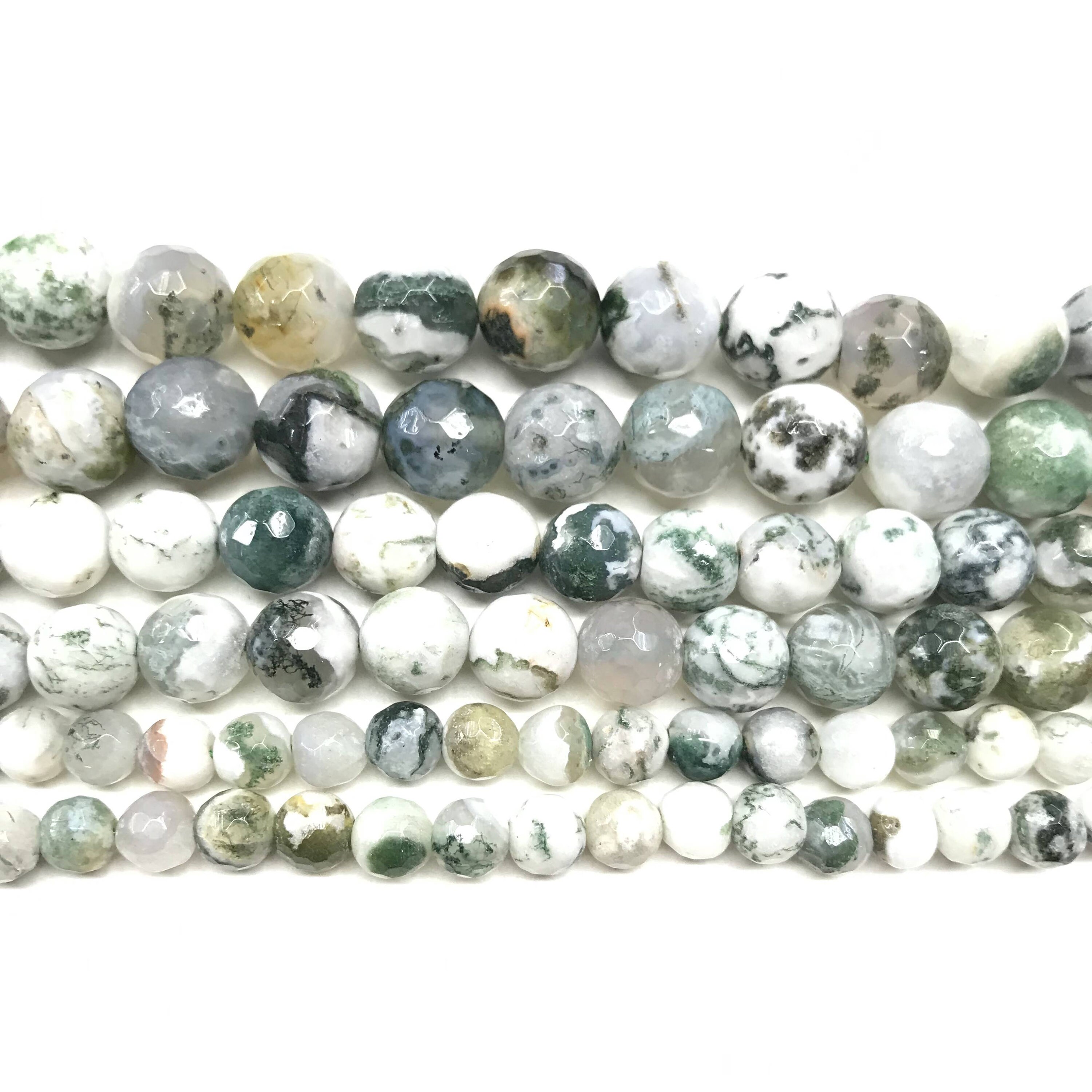 Natural Ocean Agate Faceted Round Healing & Energy Gemstone - Etsy