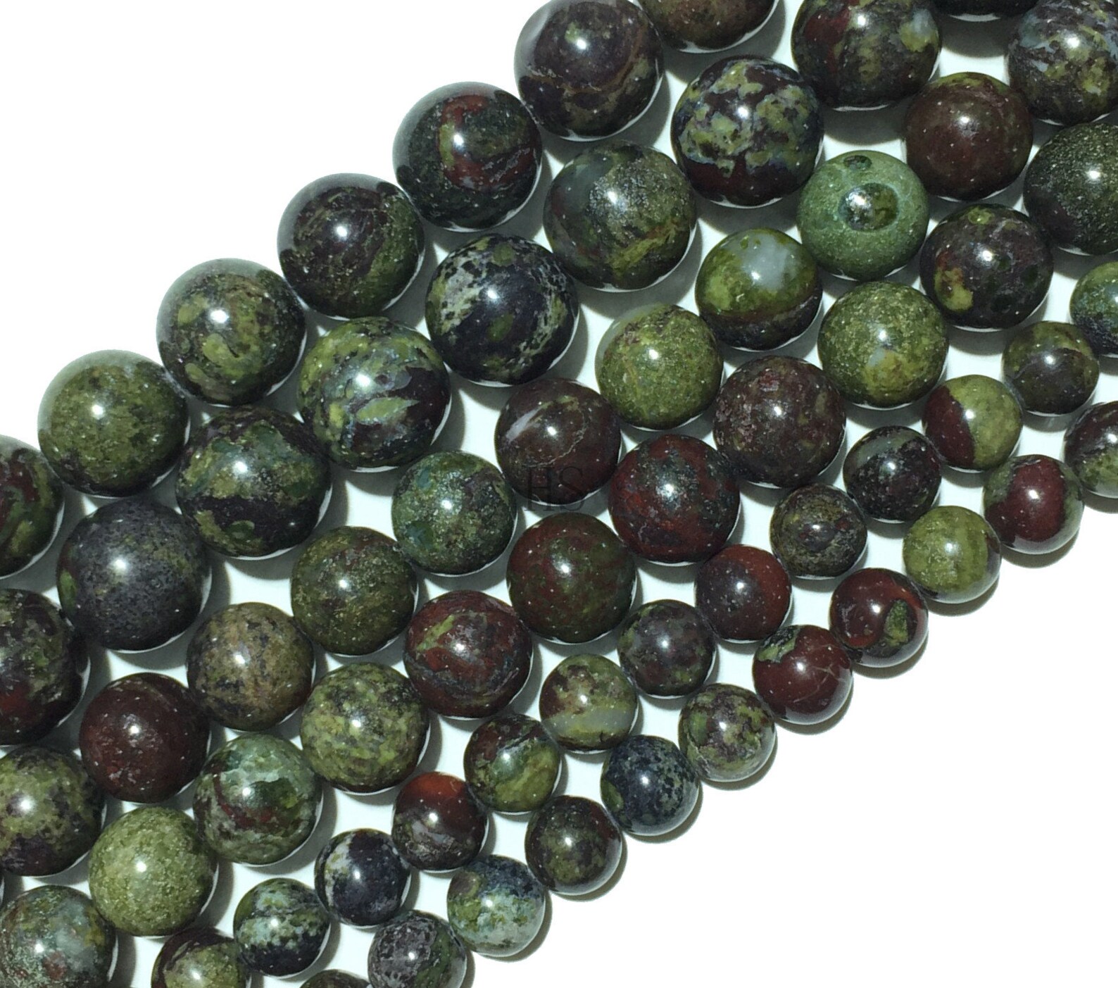 Natural Dragon Blood Stone Jasper Round Beads Healing Gemstone Loose ...