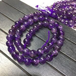 Natural Amethyst Round Beads Healing & Energy Gemstone Loose Beads for ...