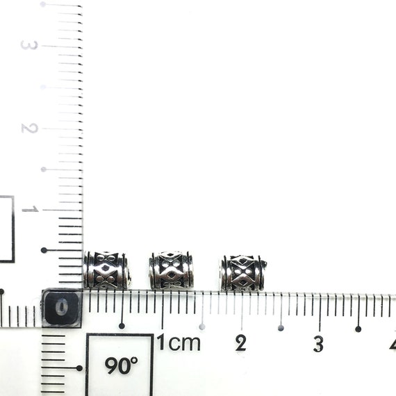 Jewelry Making & Beading 5 PCS Retro Silver Tube Spacer Connector ...