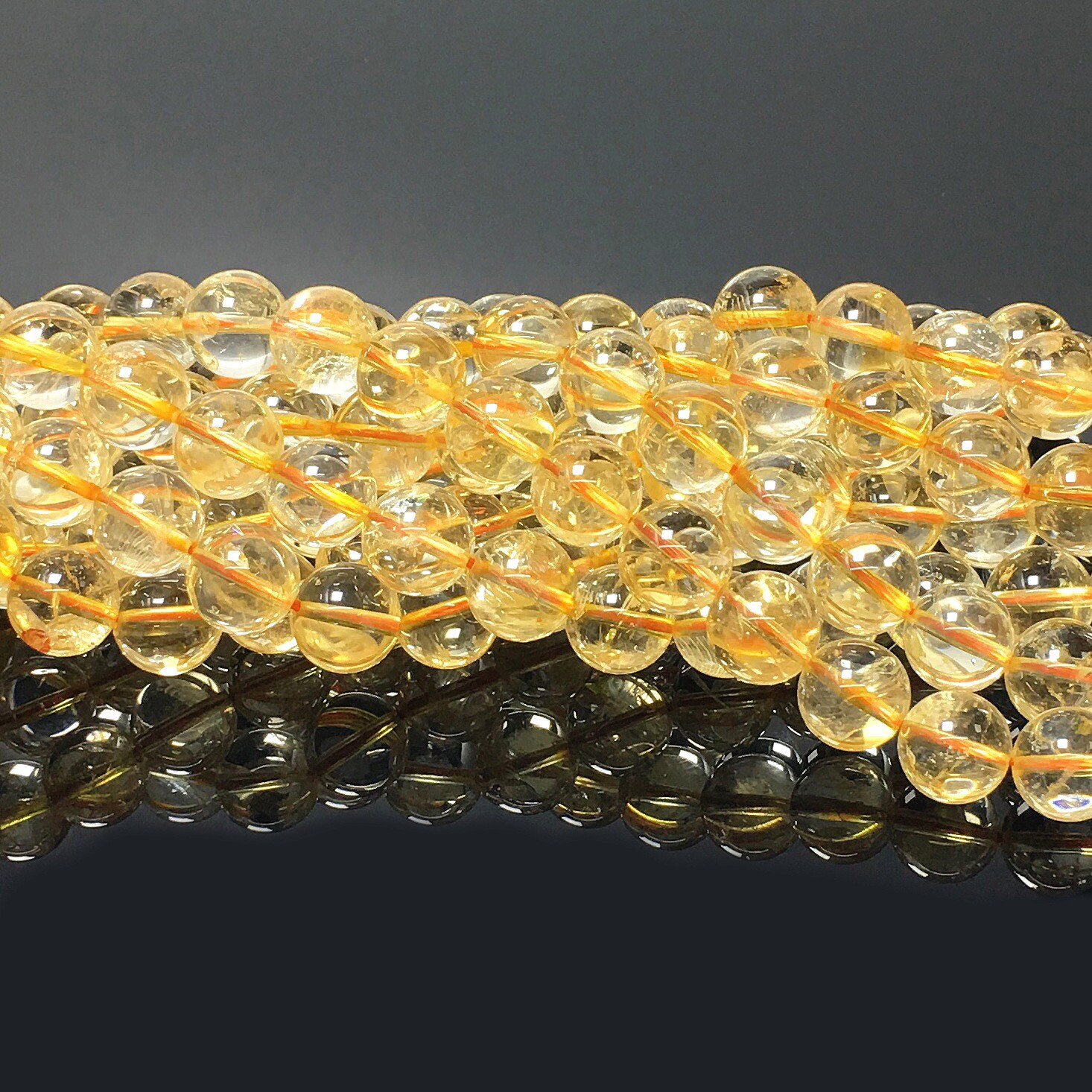 Natural Yellow Citrine Round Bead Energy Gemstone Loose Beads - Etsy
