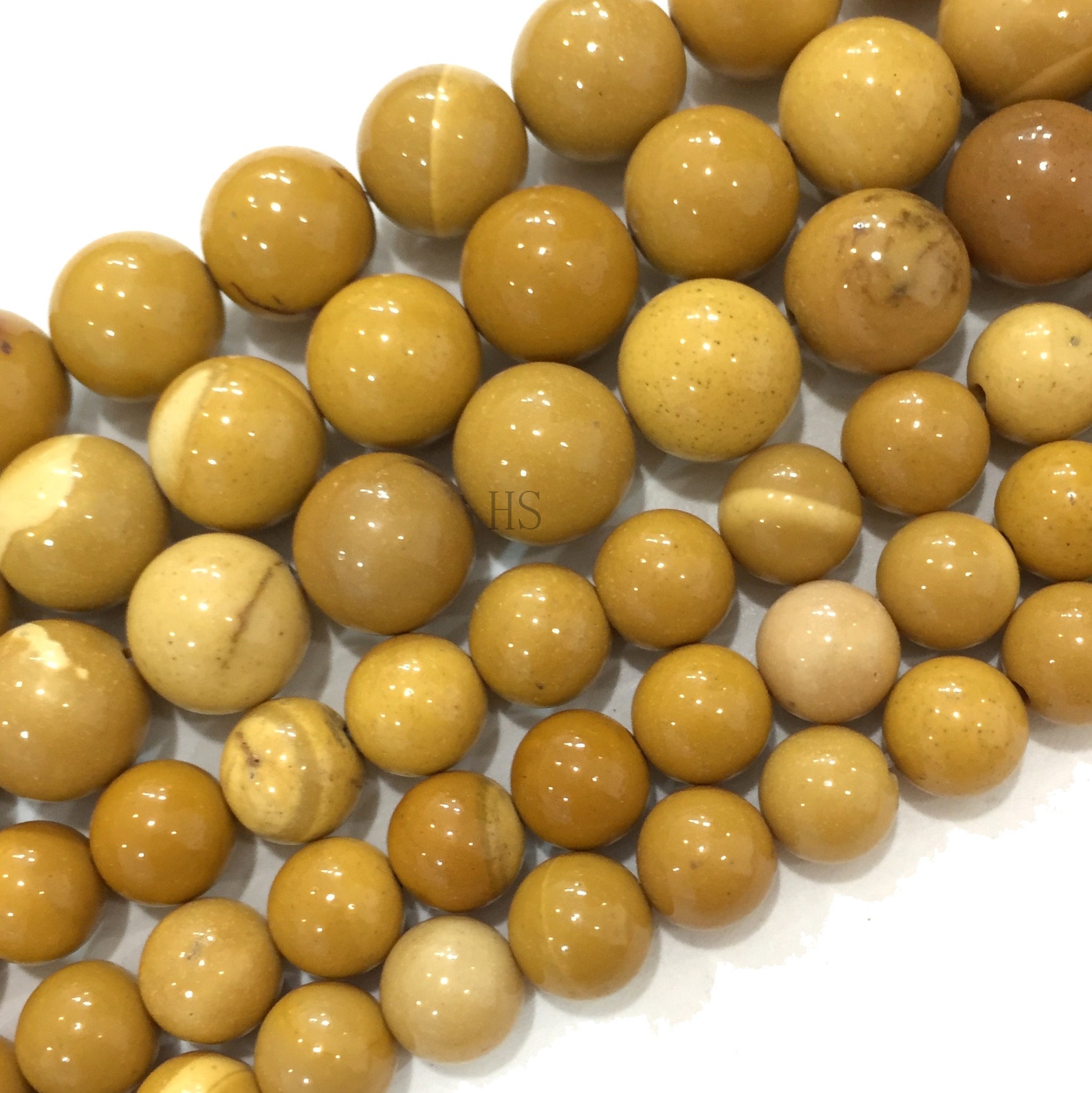 Natural Yellow Mookaite Jasper Round Beads Healing Gemstone | Etsy