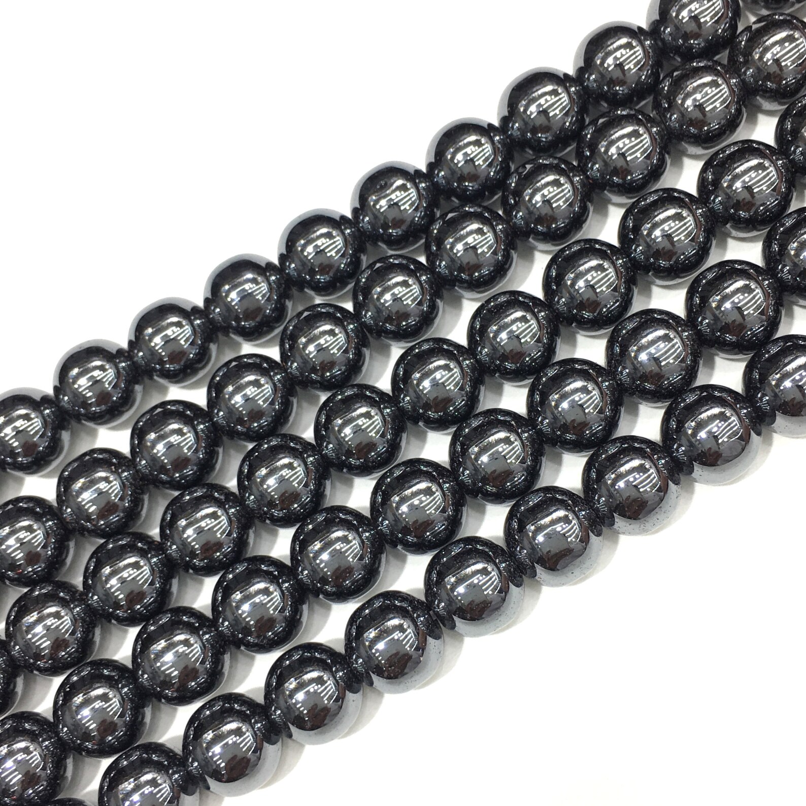 Black Hematite Beads Factory Price Round Energy Balance - Etsy