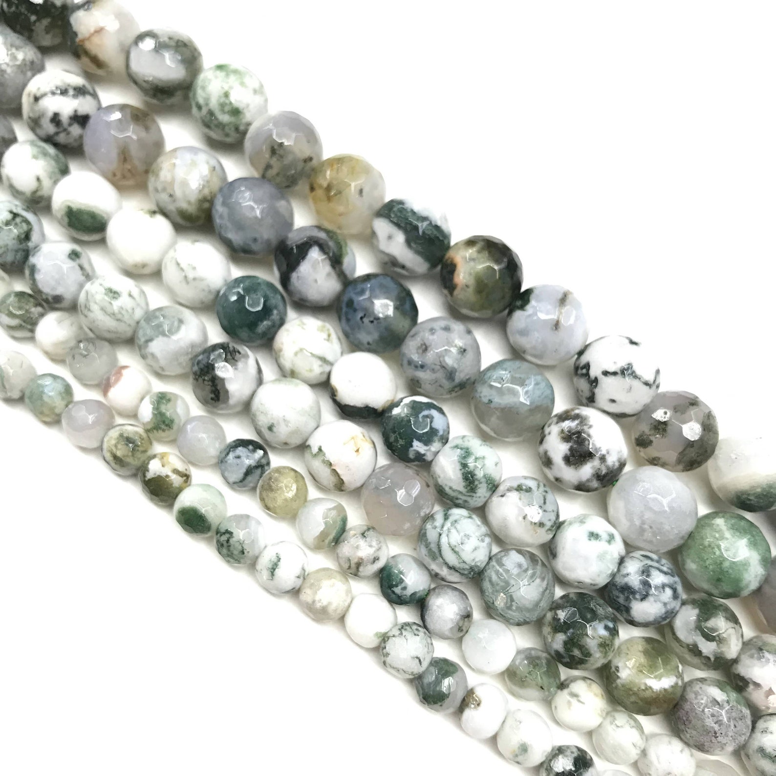 Natural Ocean Agate Faceted Round Healing & Energy Gemstone - Etsy