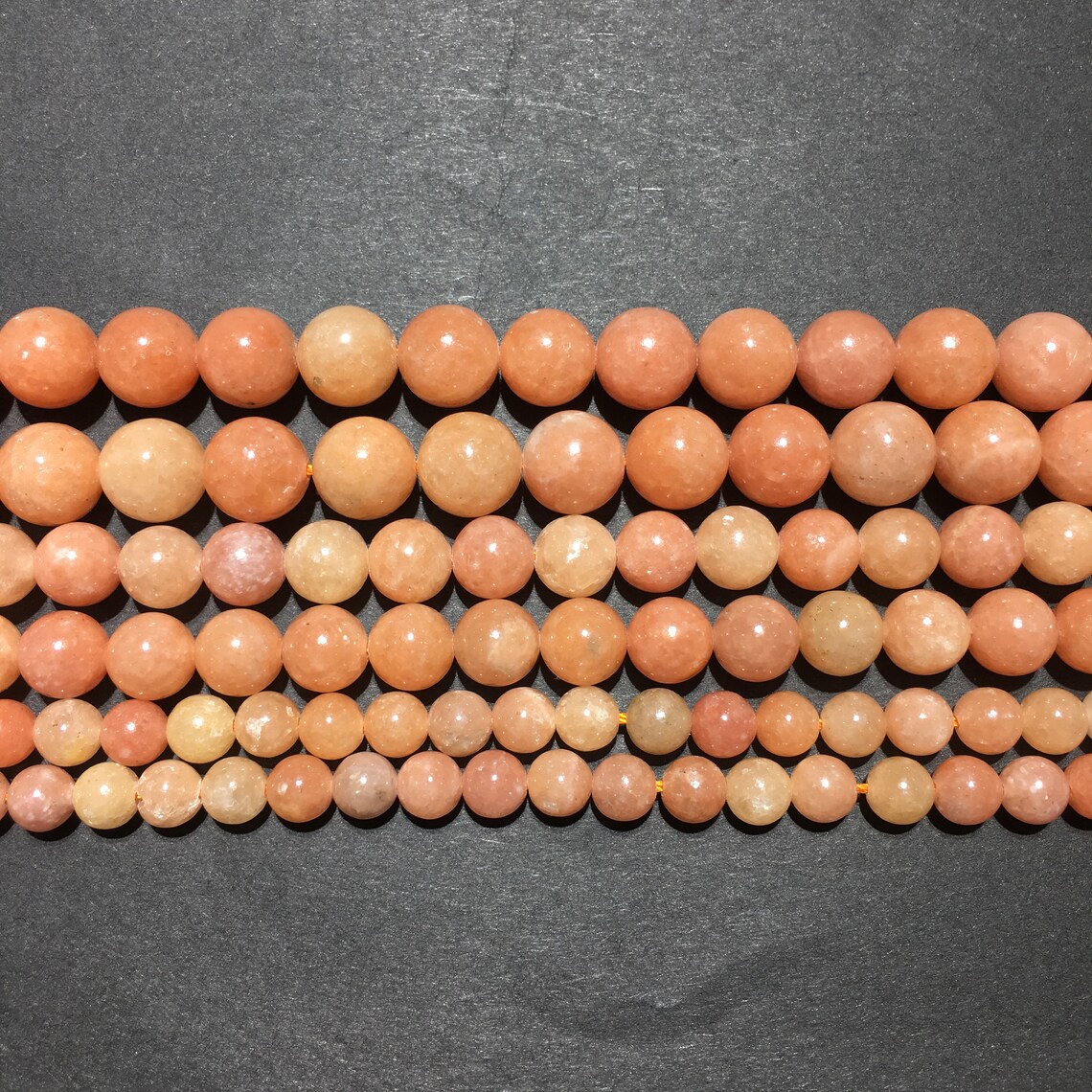 Natural Peach Calcite Round Beads Healing Gemstone Loose Beads - Etsy 日本