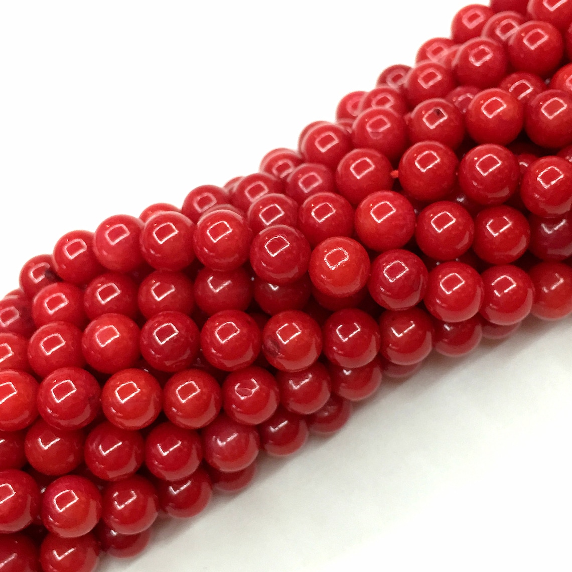 Natural Red Coral Round Shape Beads Healing Energy Gemstone | Etsy