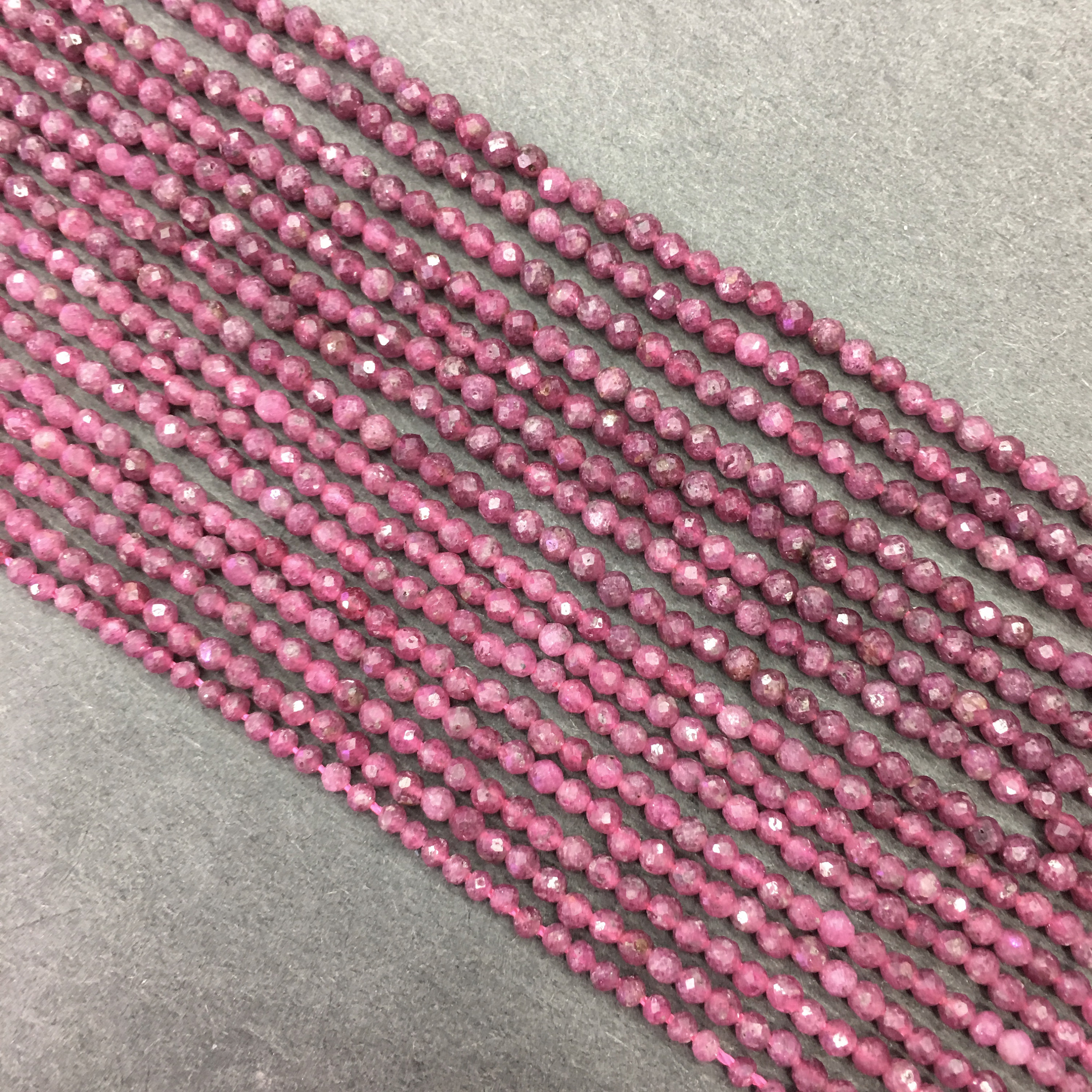 Natural Small Size Red Ruby Faceted Round Bead Healing Energy - Etsy